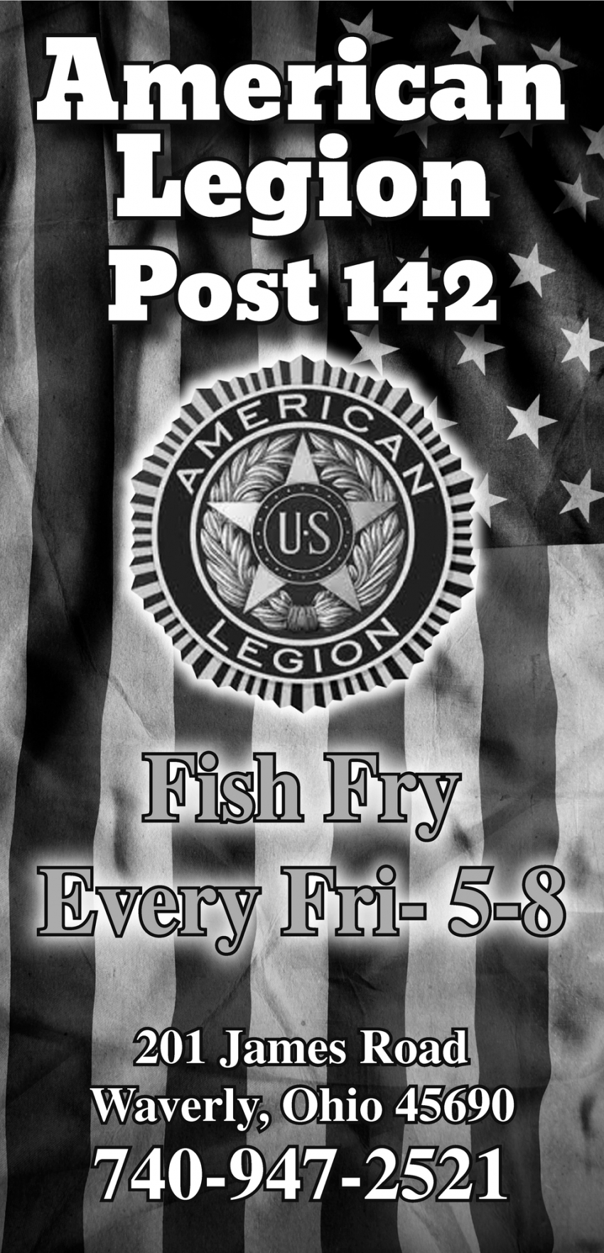 Fish Fry Every Friday, American Legion Post 142, Waverly, OH